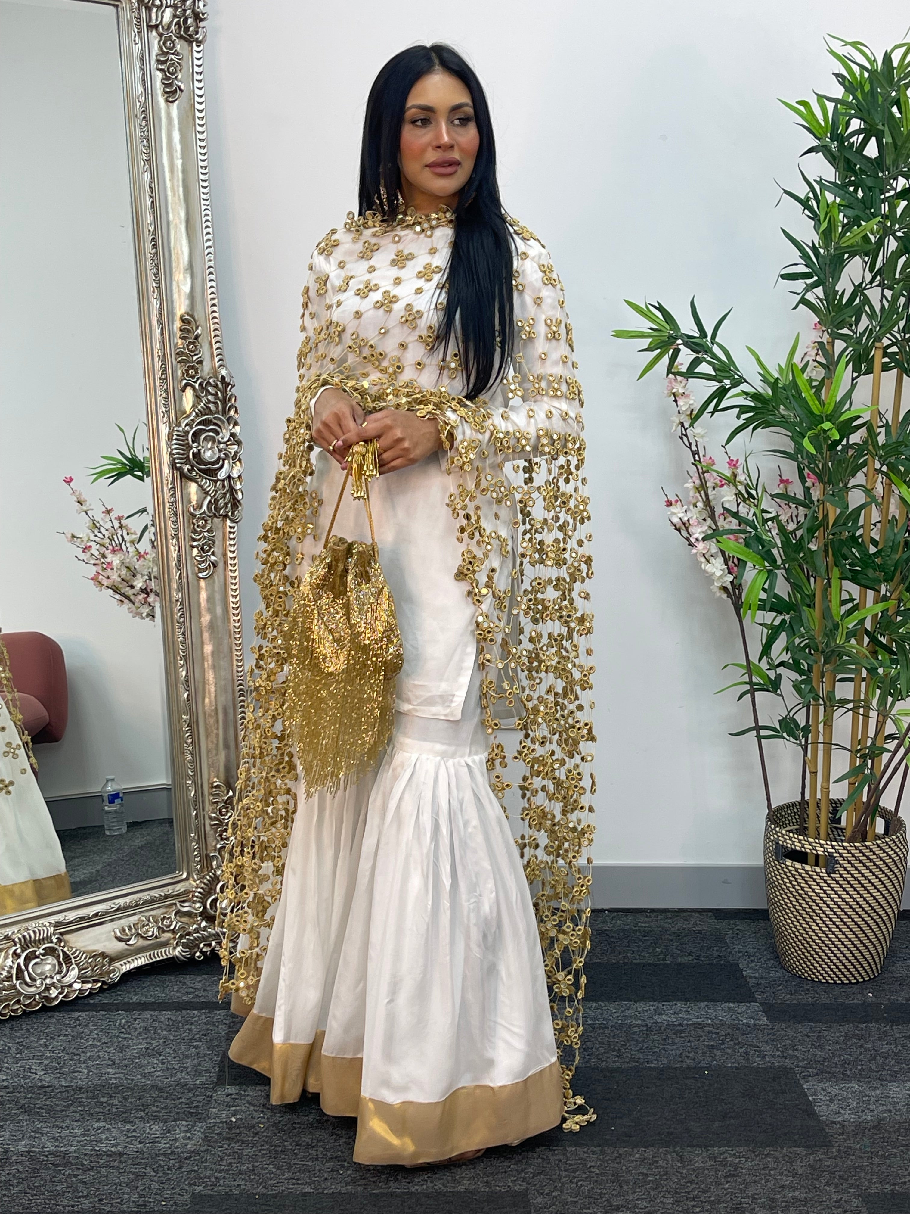 (Preorder 4-5 weeks) Posheeda Sheesh Dupatta with GARARA - Poshida Mir ...